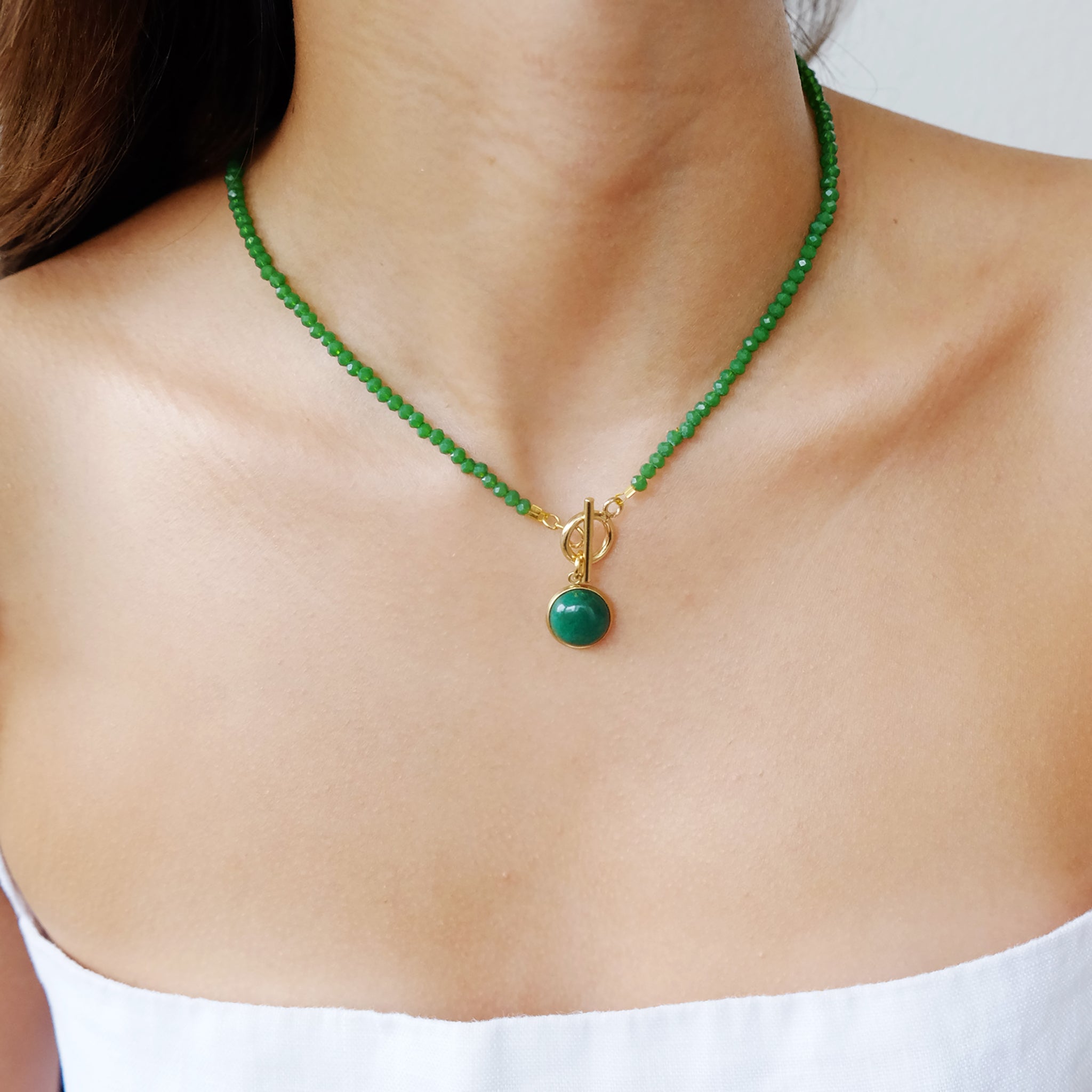 Brody Reversible Necklace in Jade – LILY